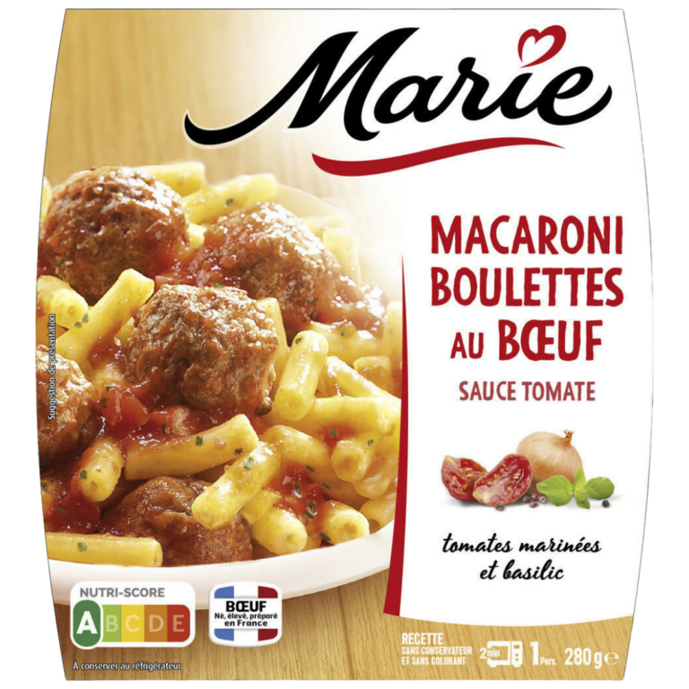 MARIE - MACARONI BOULETTES DE BOEUF 280G - PrimaPrix