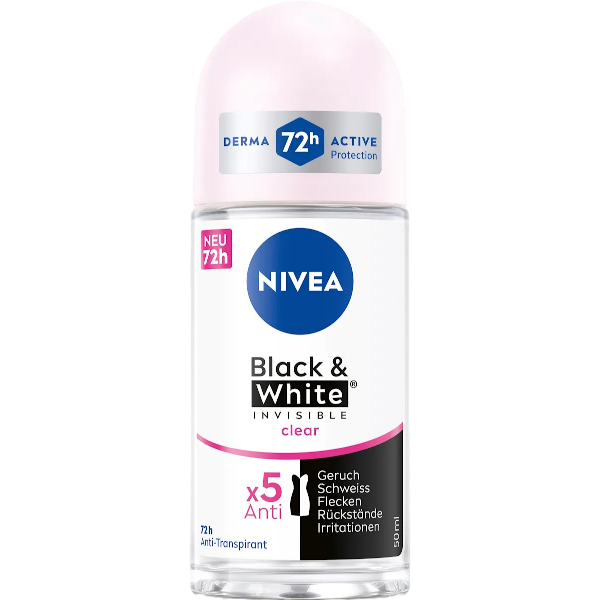 NIVEA - NIVEA DEO ROLL-ON WOMEN INVIS B&W CLEAR - PrimaPrix